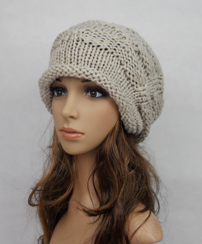 Slouchy Woman Handmade Knitted Hat Clothing Cap On Luulla