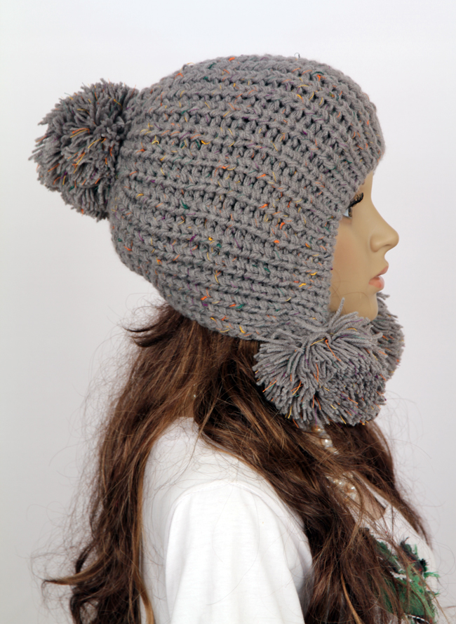 Slouchy Woman Handmade Knitted Hat Clothing Cap on Luulla